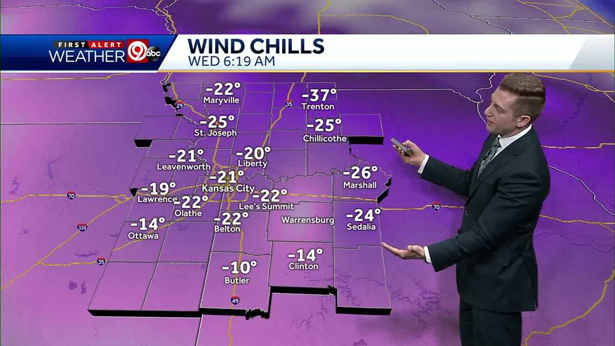 Air temperatures will barely reach single digits Wednesday afternoon