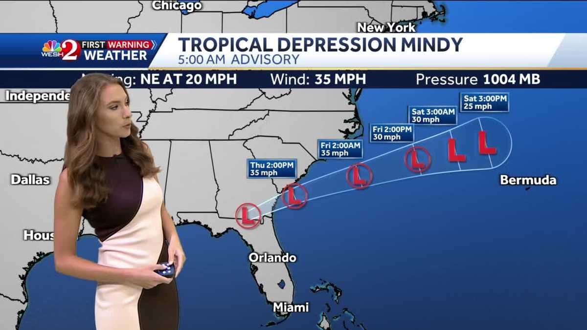 Mindy brings heavy rainfall over southeastern Georgia