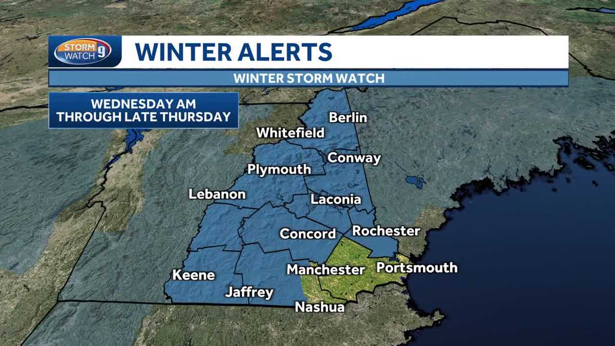 NH forecast video: Storm expected to bring heavy snow, gusty winds