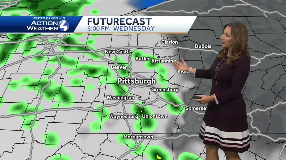 PITTSBURGH WEATHER: Scattered rain for Wednesday evening drive,