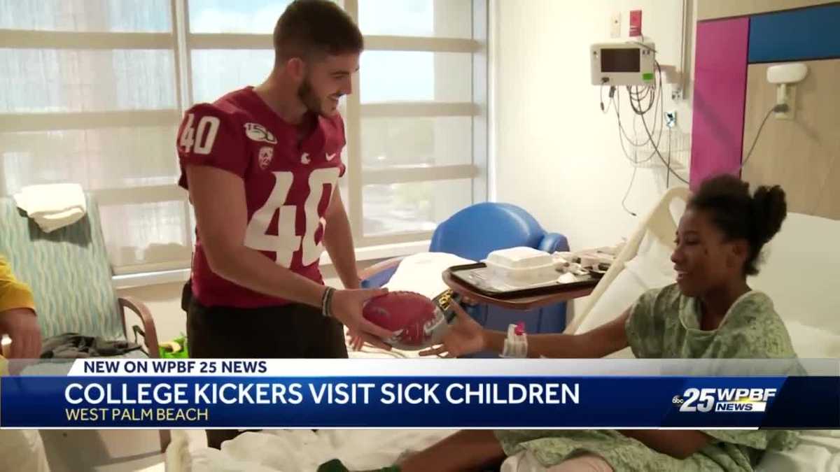 Football players visit kids at The Palm Beach Children’s Hospital Football players visit kids at The Palm Beach Children’s Hospital