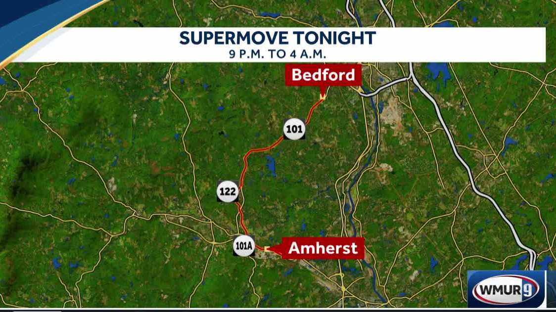 NHDOT: Supermove from Portsmouth to Amherst continues Wednesday night