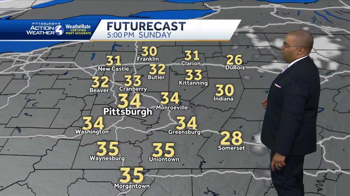 Temperatures break freezing Sunday