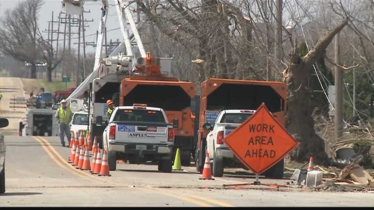 Surveying storm damage in Illinois