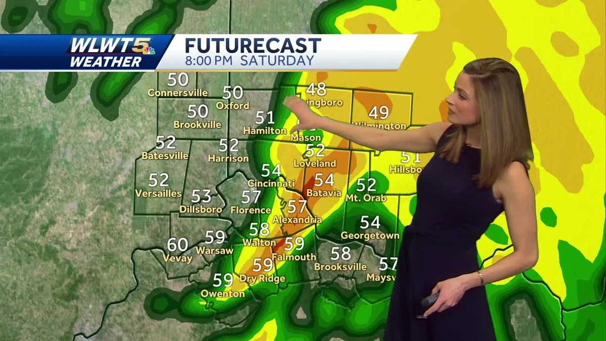 Storms continue tonight; windy Sunday