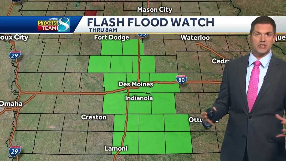 Heavy rain spurs flash flood watches in central Iowa