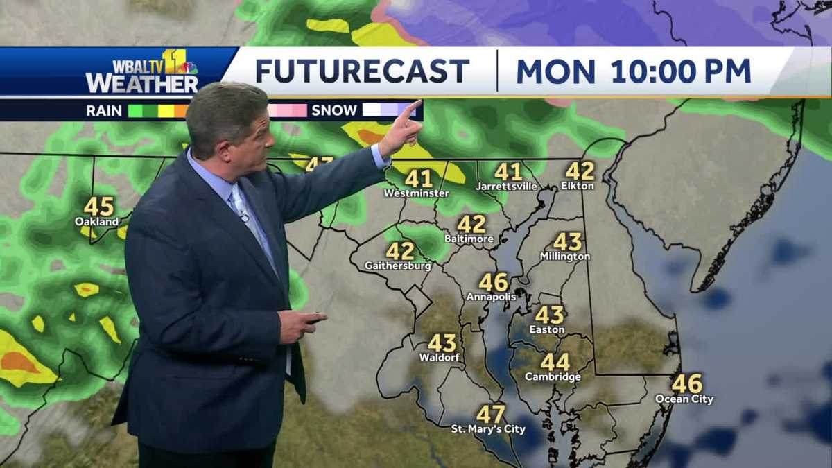 Rain late Monday into Tuesday