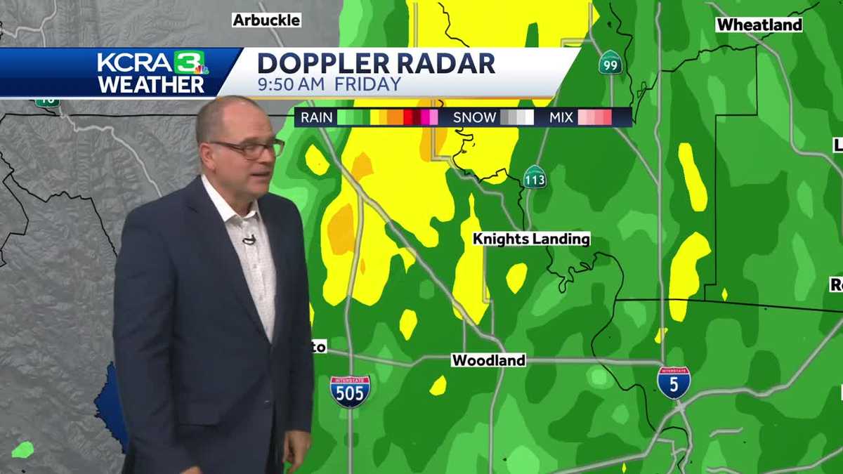 Track Doppler radar for Sacramento area rain, Sierra snow