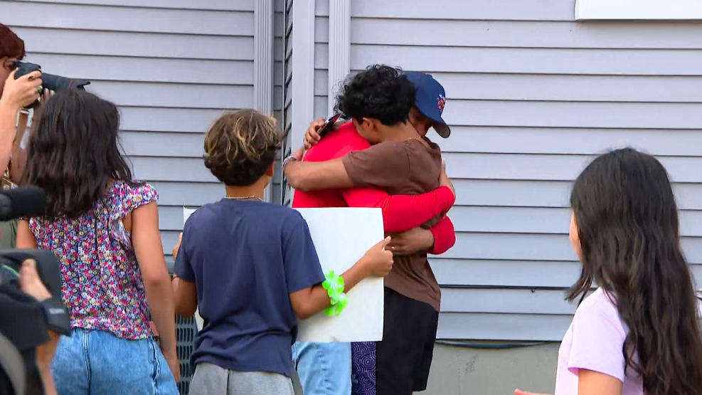 Mass. student returns home in emotional reunion with family, friends ...