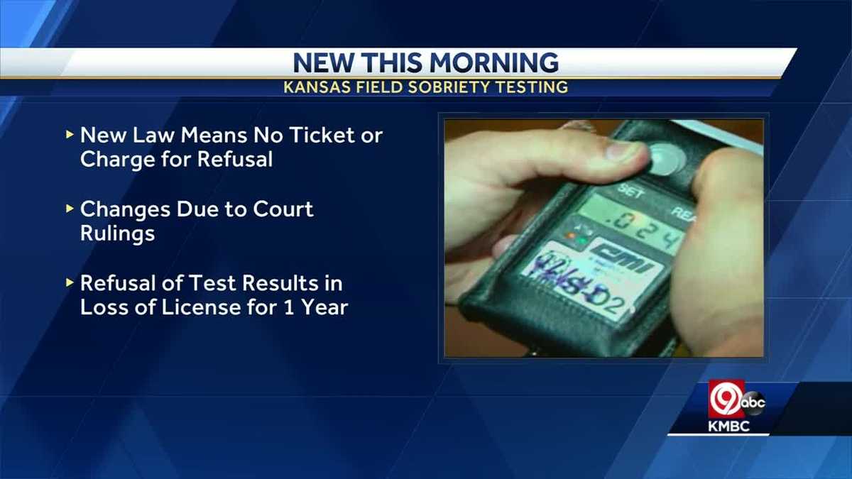 New law allows Kansas drivers to refuse field sobriety tests