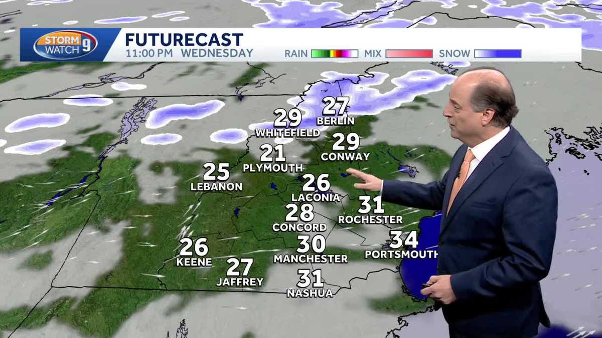 NH forecast video: Light snow expected Wednesday morning