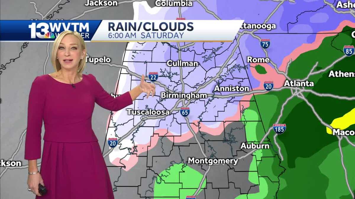 Alabama weather snow, cold March forecast Birmingham Tuscaloosa
