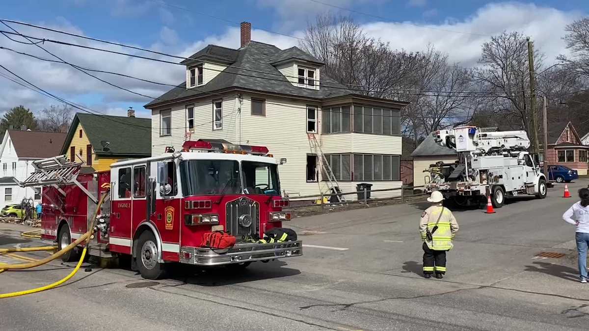 Raw video: Scene of fire in Laconia, NH
