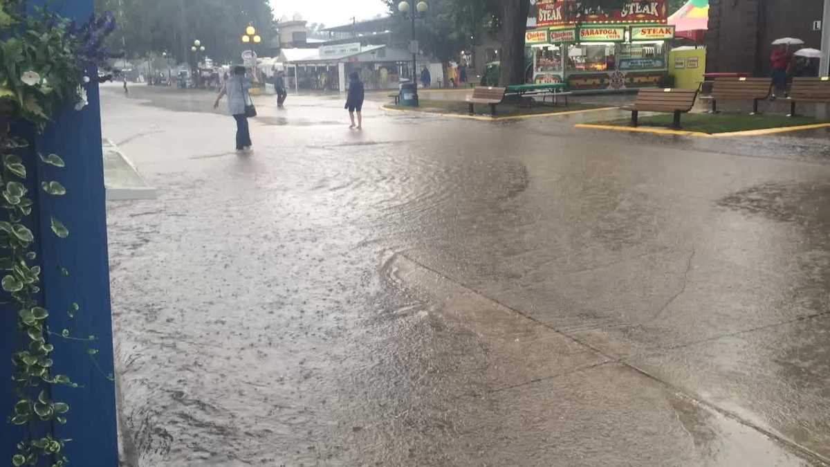Flash flooding at the Iowa State Fair