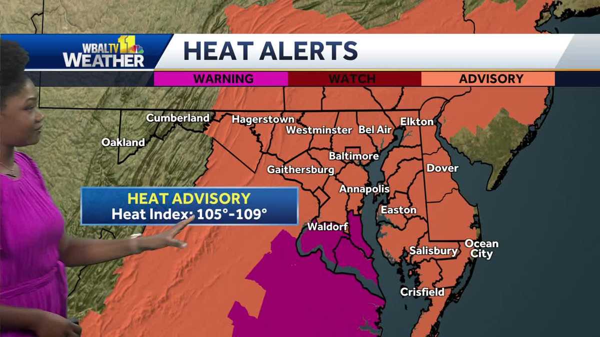 Maryland weather: More excessive heat, humidity Friday
