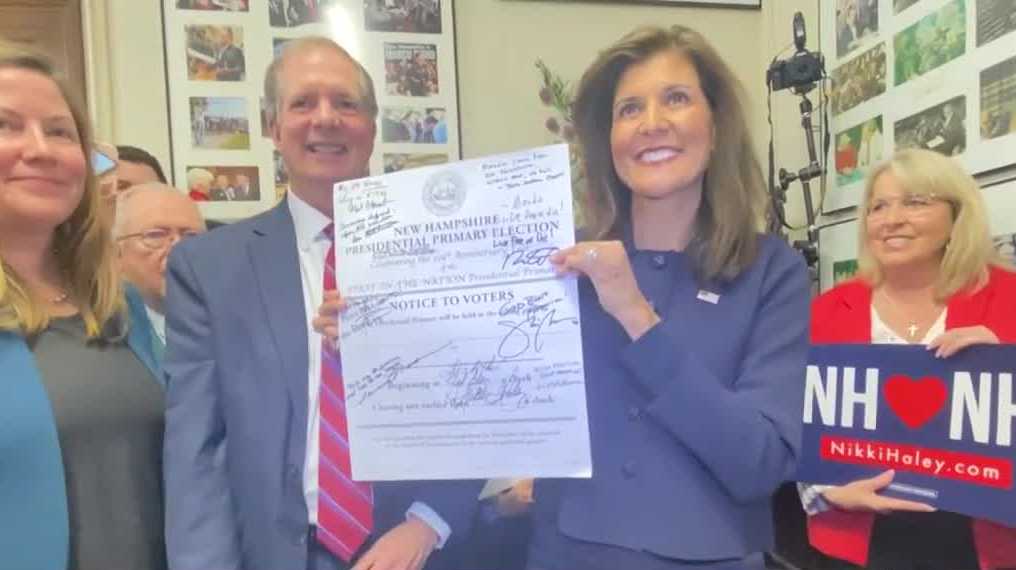 Nikki Haley Draws Crowd As She Files For Nh Primary