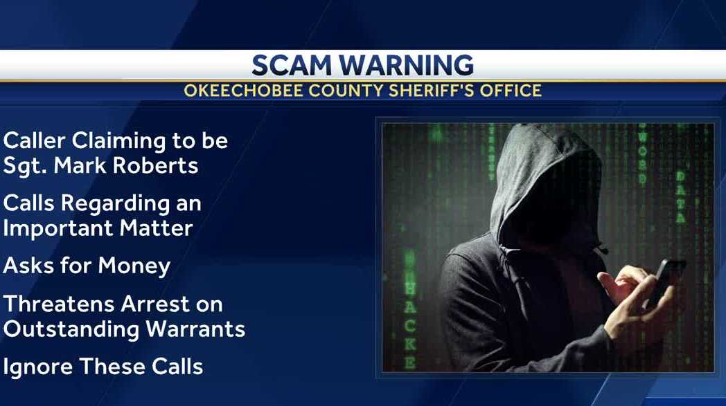 Scam alert issued by Okeechobee County Sheriff's Office