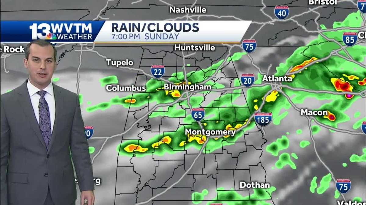Tracking rain into Sunday night