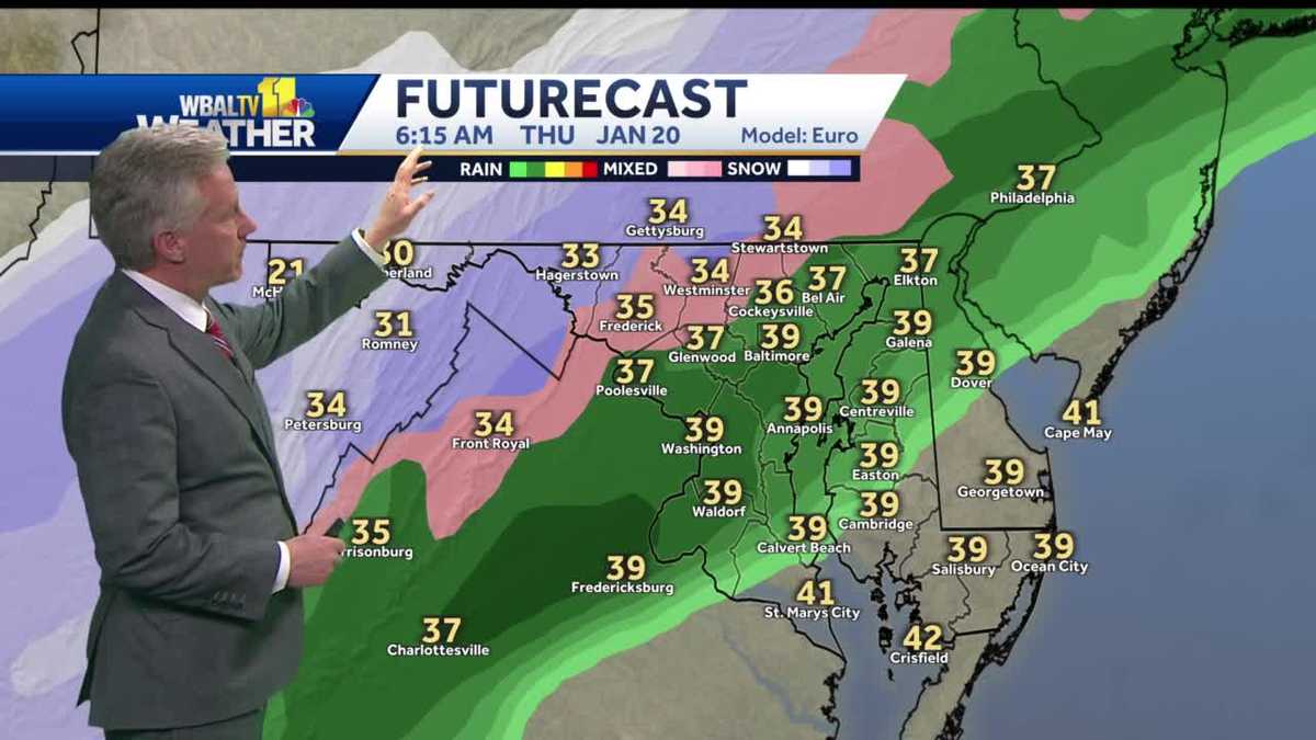 Quick-moving storm starts as rain, changes to snow