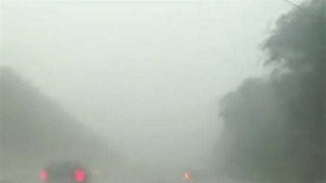 Rain pounds Parkway East