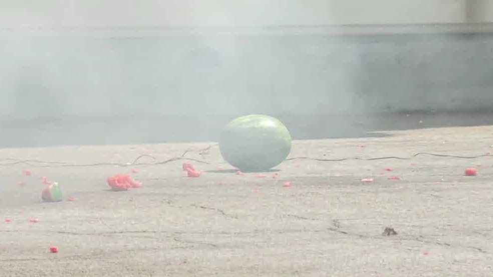 Watch: Exploding watermelon shows danger of illegal fireworks