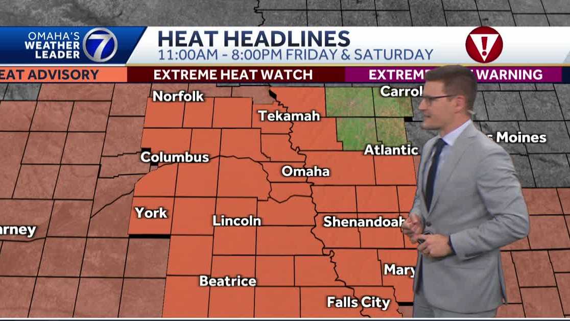 Omaha afternoon weather forecast for Friday, August 15