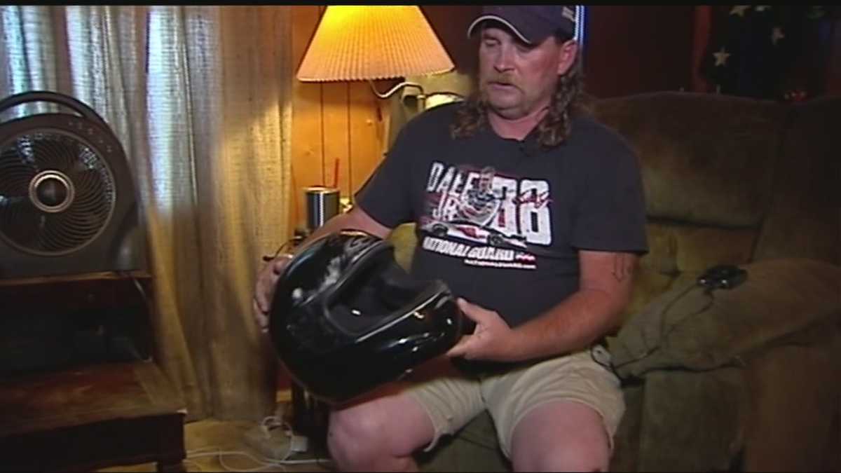 El Reno man says helmet saved his life after motorcycle crash