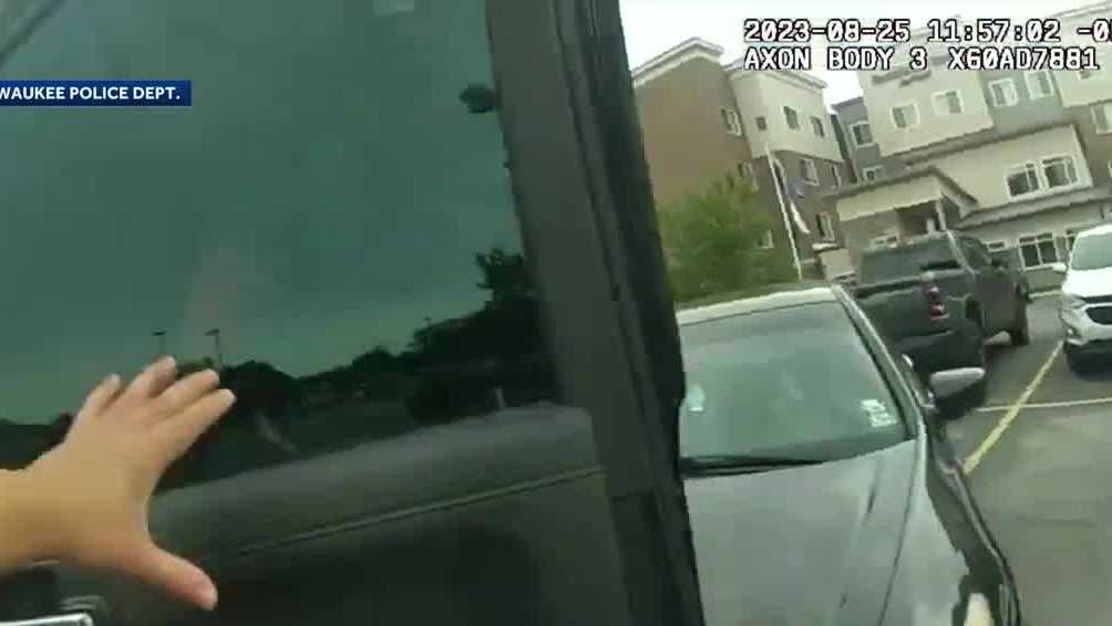 Milwaukee police release body cam video of officer hit by car