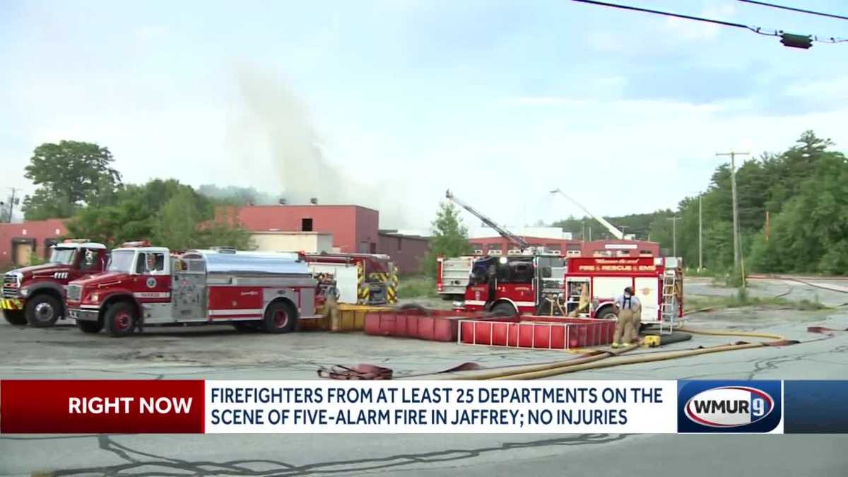Firefighters battle 5-alarm fire on Webster Street in Jaffrey