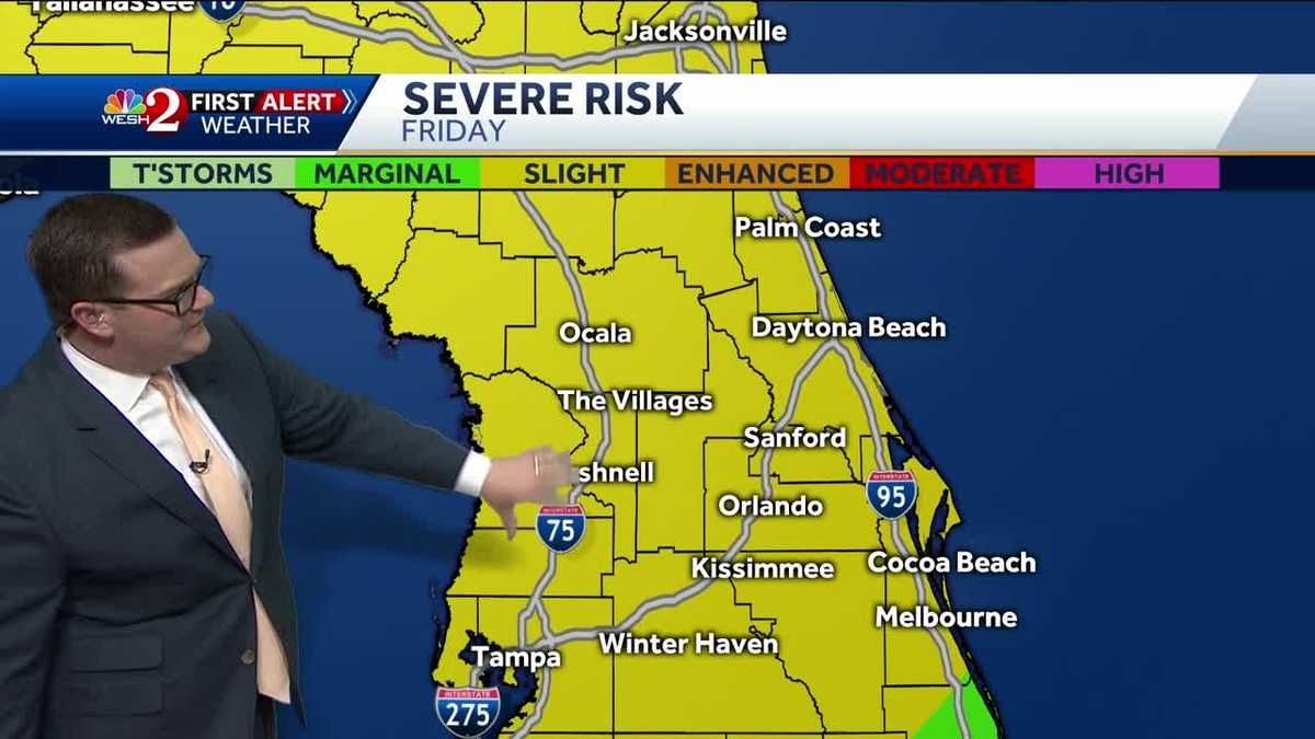 Severe weather possible on Friday