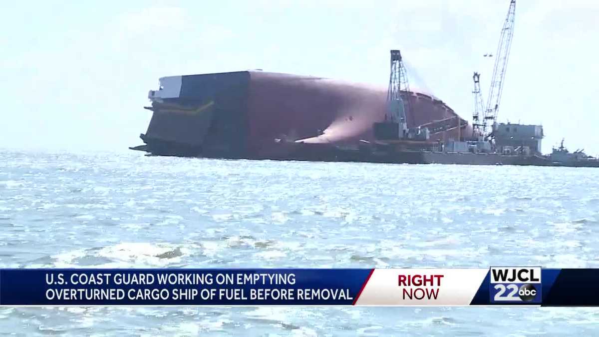 Coast Guard says operations with overturned cargo ship change daily