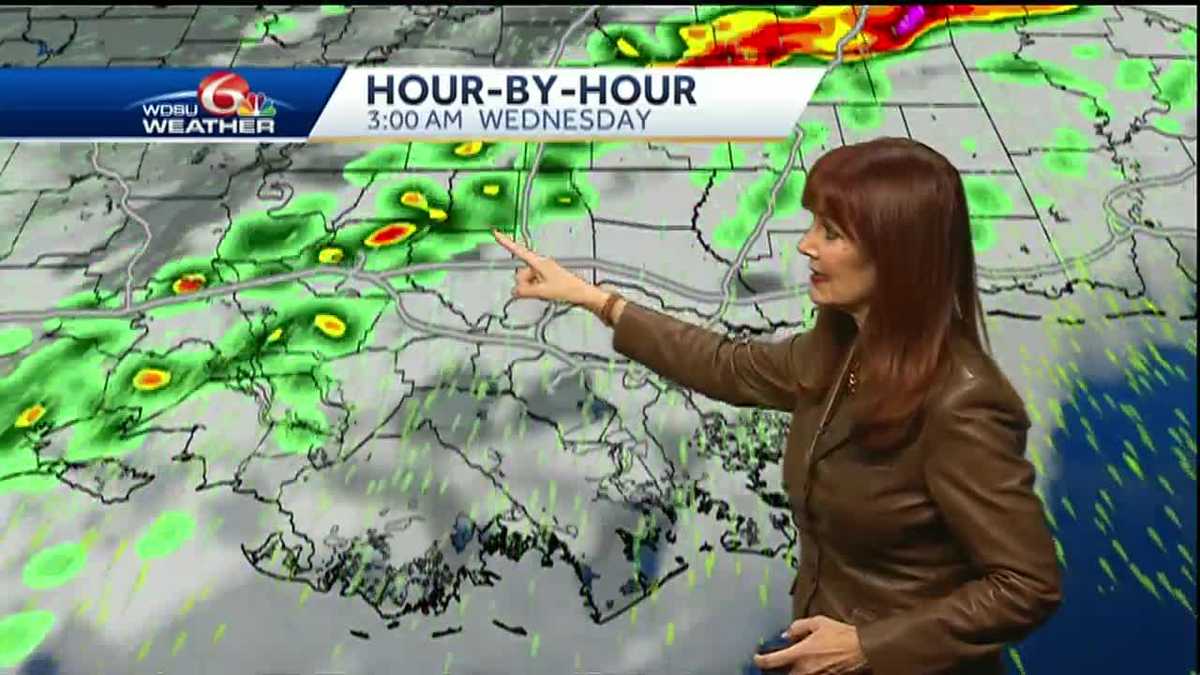 Cold front Wednesday morning