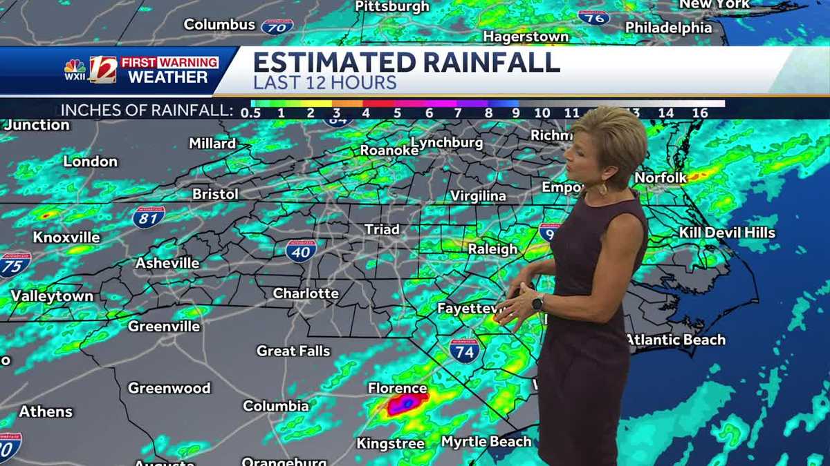 Meteorologist Lanie Pope discusses the rainfall in the Triad