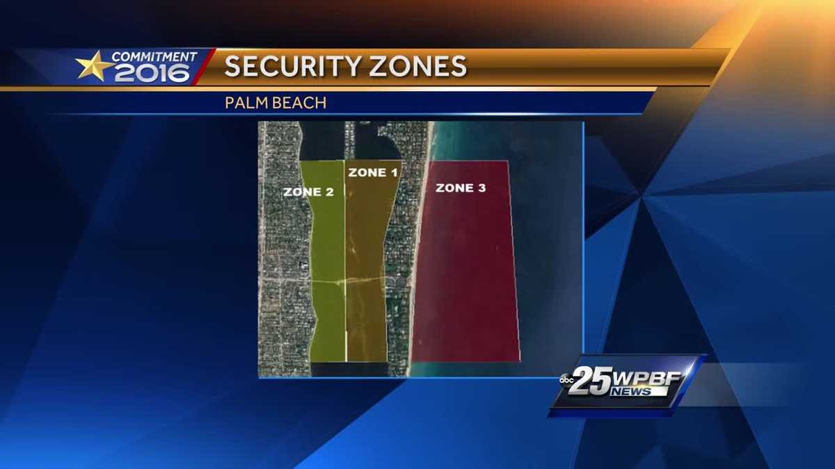 Security zones issued for Trump's arrival