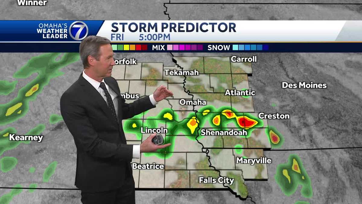 Storm chance Friday in Omaha, then windy and colder Saturday