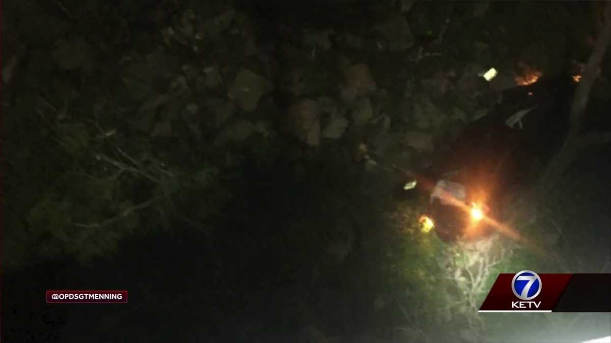 Woman critically hurt after driving into ravine