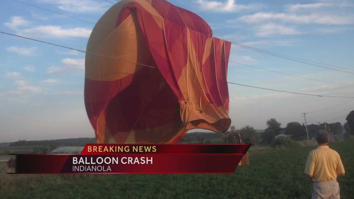 Hot air balloon hits power lines