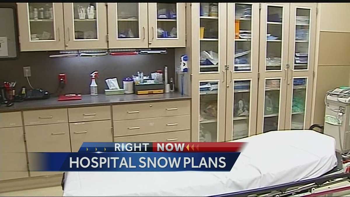 Hospitals make emergency plans for Tuesday's snow