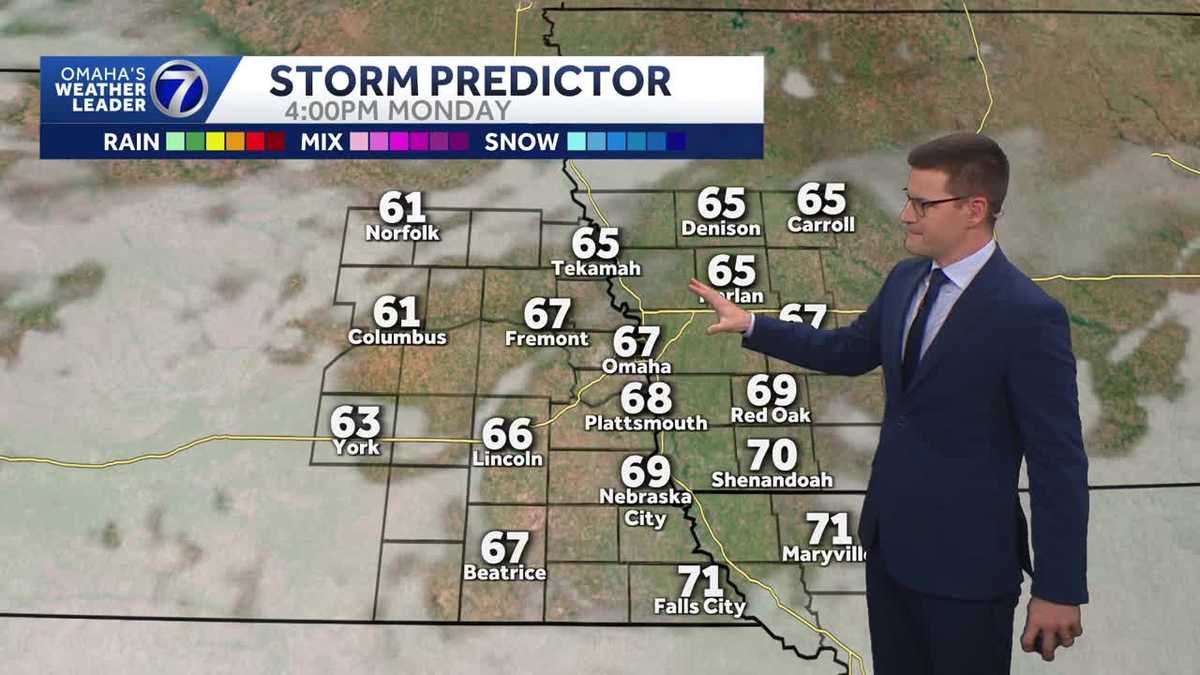 Omaha morning weather forecast for Monday, October 13
