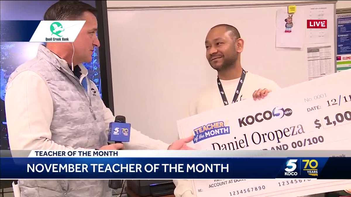 KOCO 5 surprises OKC art teacher as November Teacher of the Month