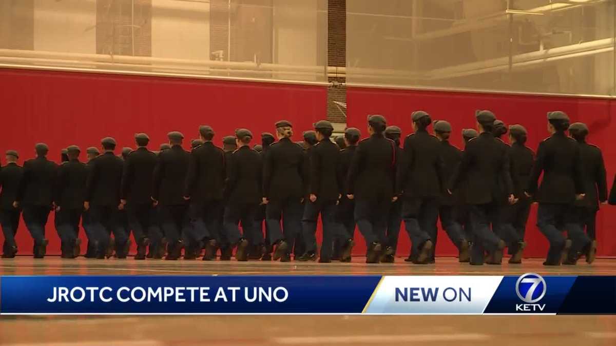 JROTC teams compete in drill meet at University of Nebraska-Omaha