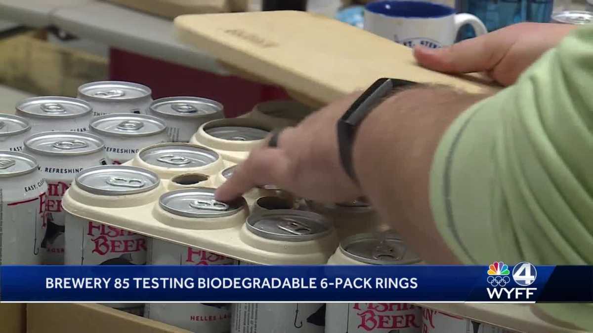 A local brewery, Brewery 85, is testing biodegradable 6-pack rings.
