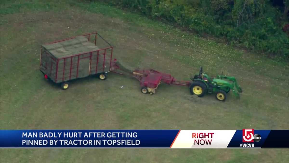 Man hurt after being run over by tractor