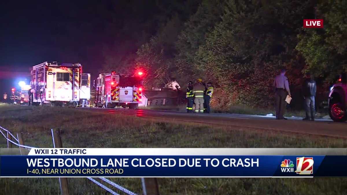 Westbound lanes on Interstate 40 closed after crash