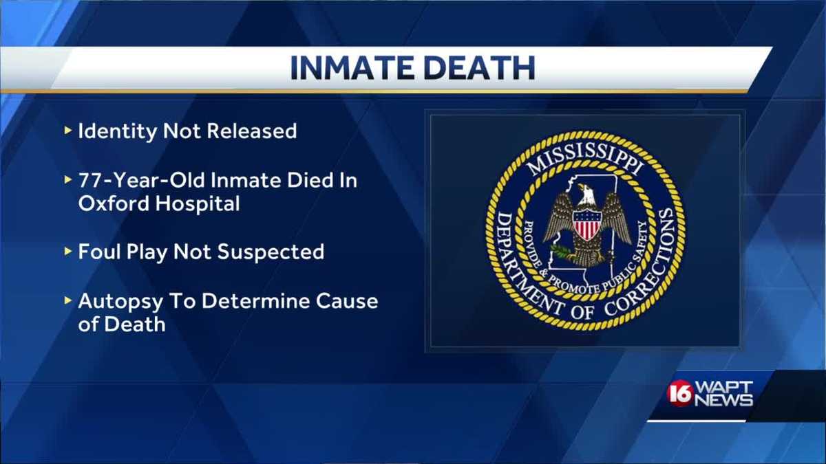 Prison inmate dies in Oxford hospital