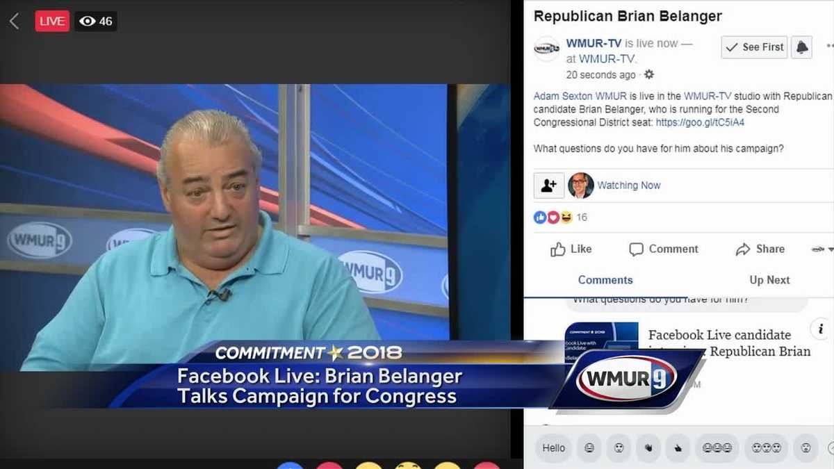 Brian Belanger discusses Congressional campaign on Facebook Live
