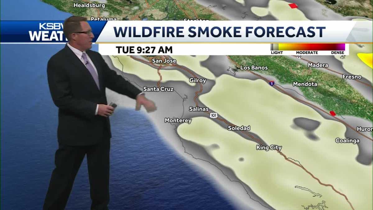 Tracking wildfire smoke heading towards the central coast and ...