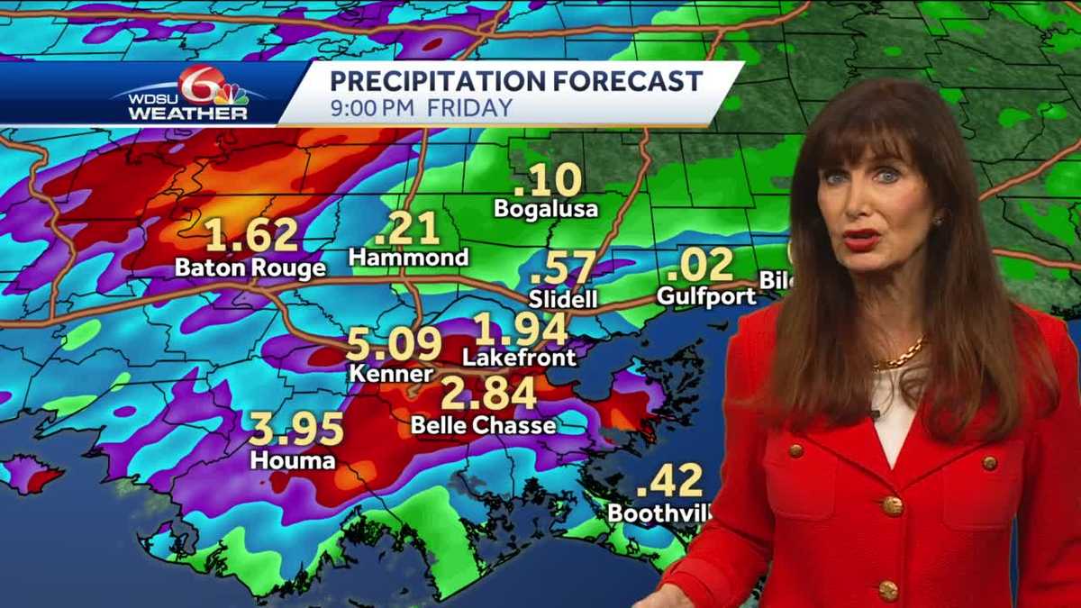 Concerns for locally heavy rain Friday