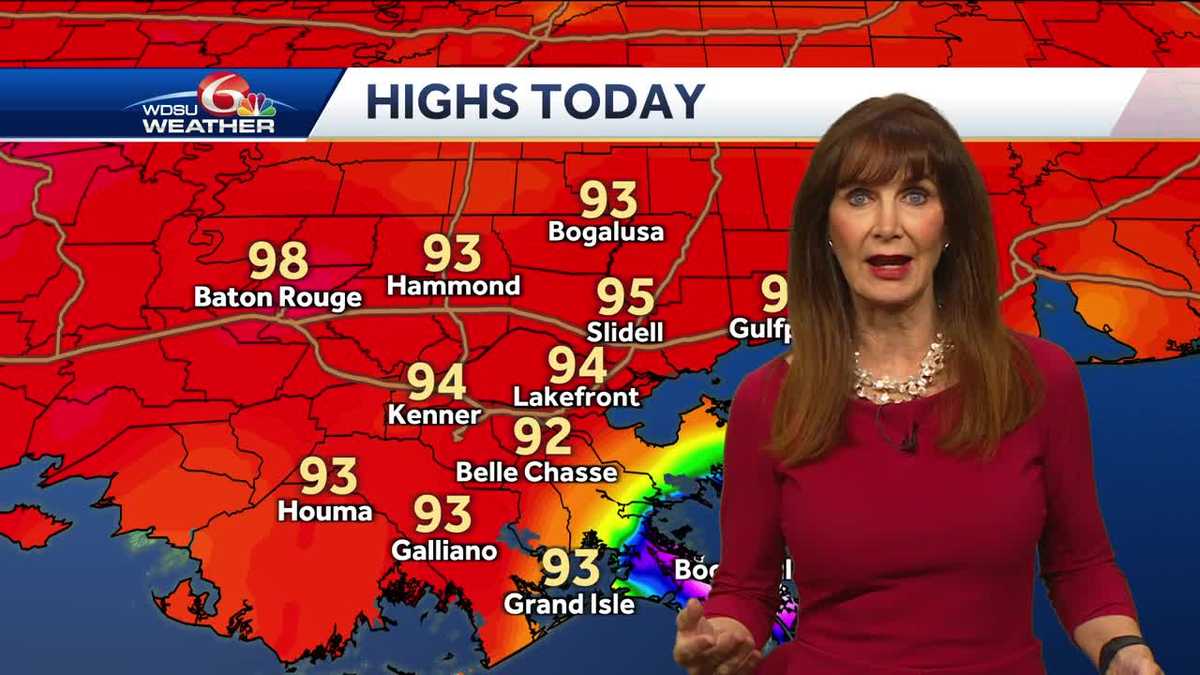 Hot today. Hot tomorrow. Still less humid.