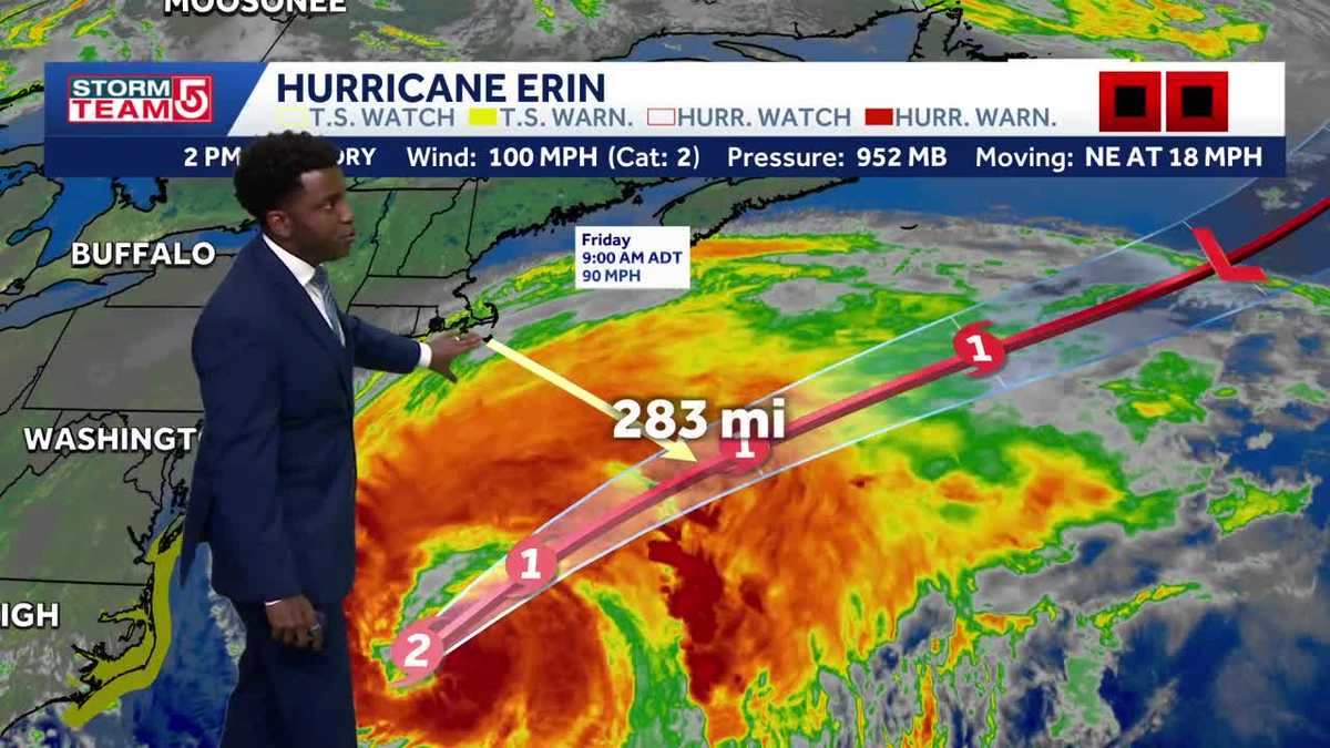 Video: High wind gusts as Erin approaches